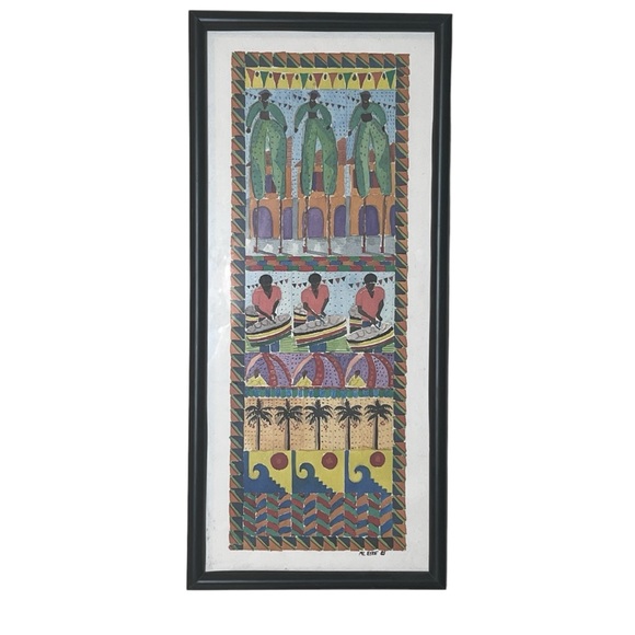Art | Vintage Framed Watercolor Print Jumbies Virgin Islander Artist ...